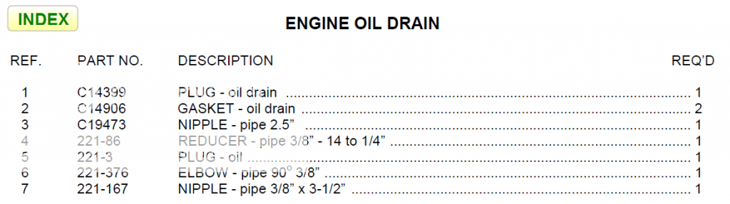 Linamar LX770 (Onan P218) Oil drain plug | Case Colt Ingersoll Tractors